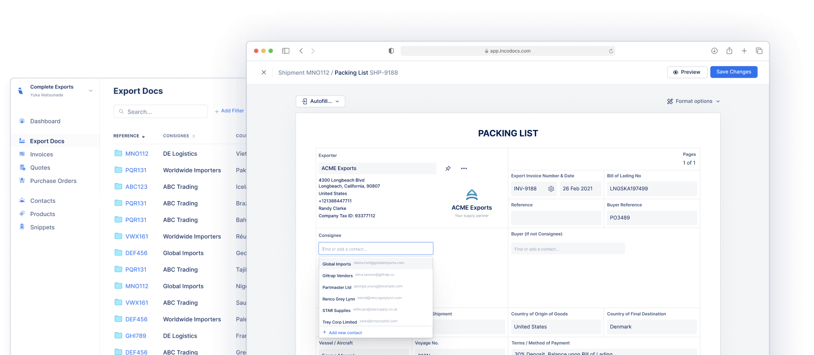 Commercial Invoice Form | Printable Template